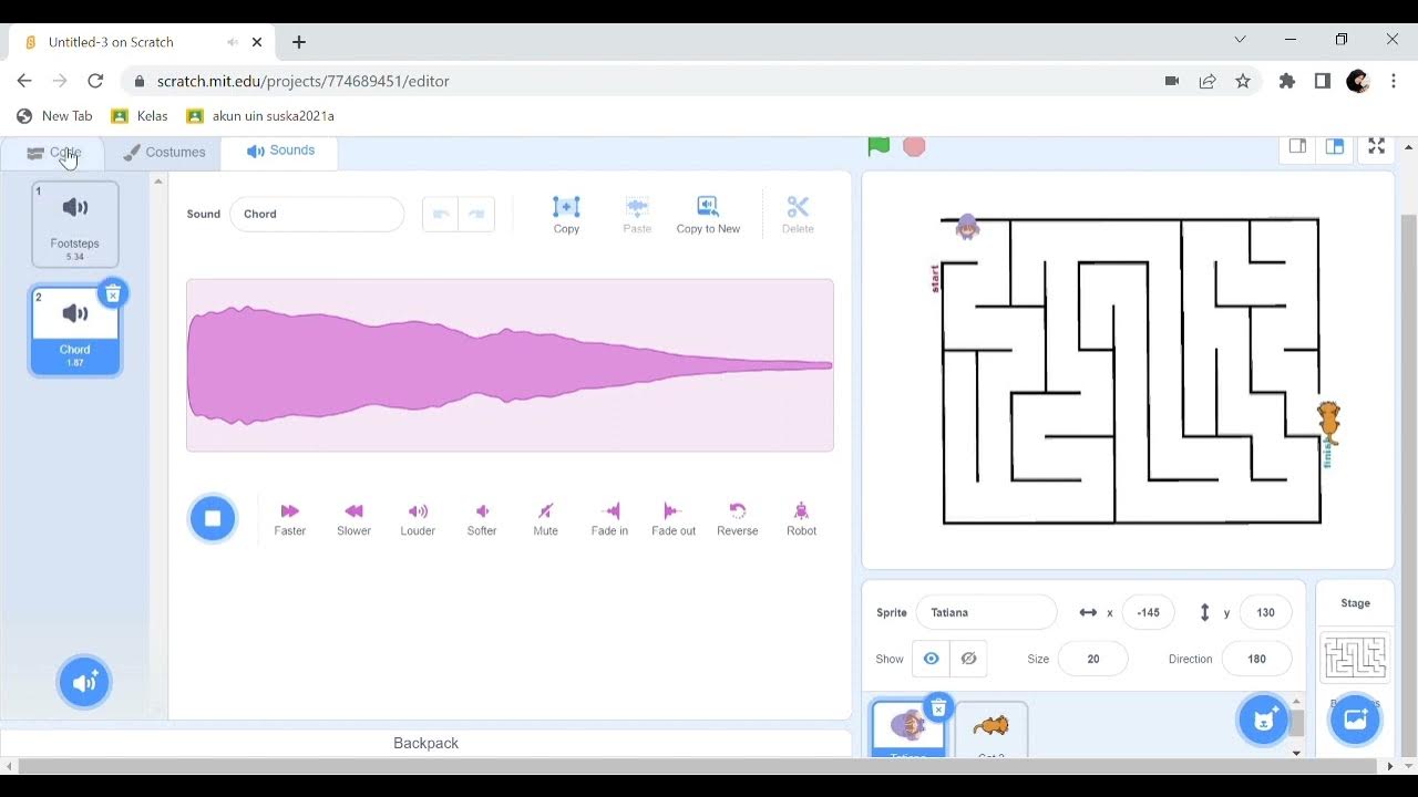 tutorial membuat game labirin dari scratch - YouTube