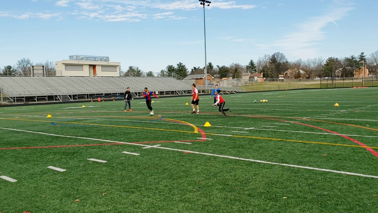 Soccer Training 3v2 Playing Behind Activity - YouTube