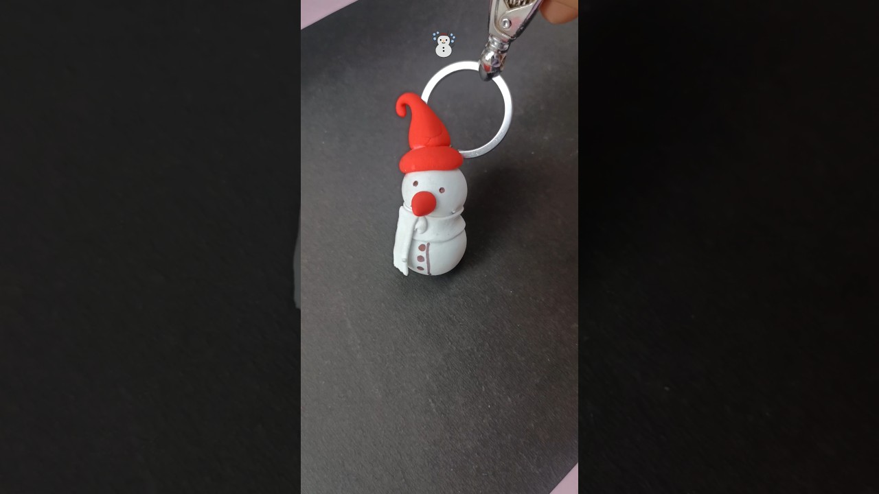Cute snowman keychain ⛄ ️ - YouTube