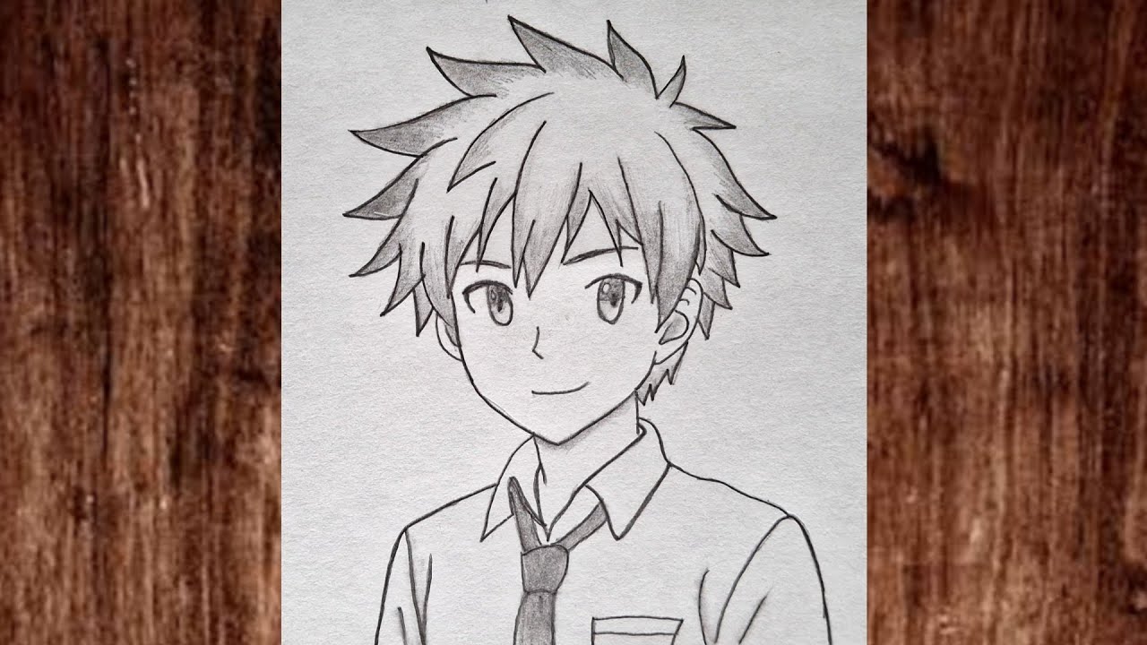 Easy Anime Drawing || How to Draw an Anime Boy || Easy Boy Drawing ...