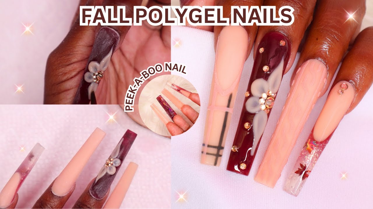 🤎 BROWN FALL NAILS USING MODELONES POLYGEL KIT | Best Amazon Polygel ...