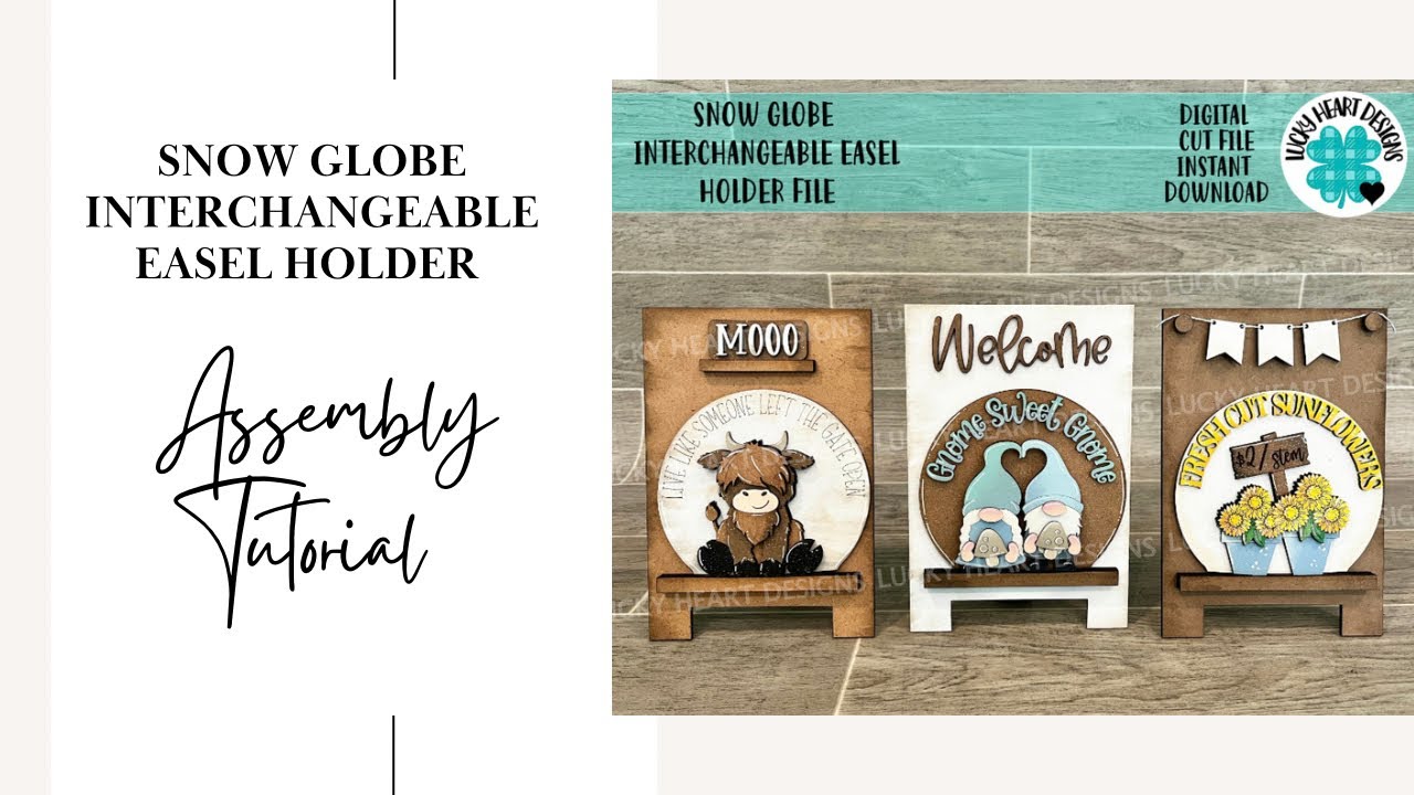 Snow globe Interchangeable easel holder - YouTube