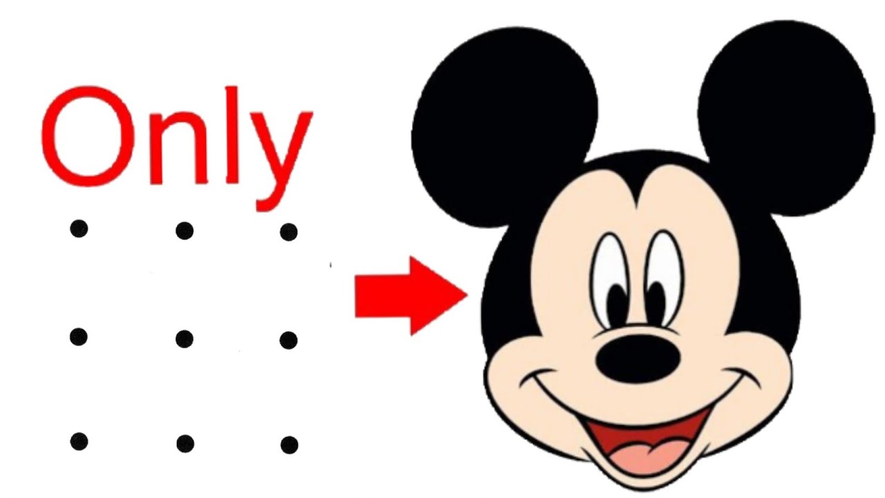 Mickey Mouse drawing | Mickey Mouse drawing from dots | how to draw ...