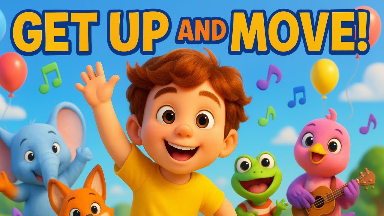 Get Up and Move! | Fun Exercise Song for Kids | Dance, Jump & Wiggle ...