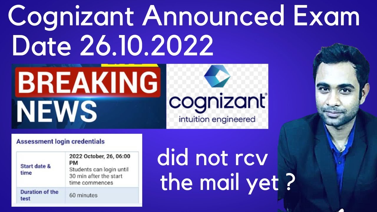 Cognizant exam date announced 26.10.2022 | did not receive mail ...