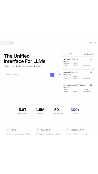 Openrouter.ai muchos LLMs en una sola plataforma! - YouTube