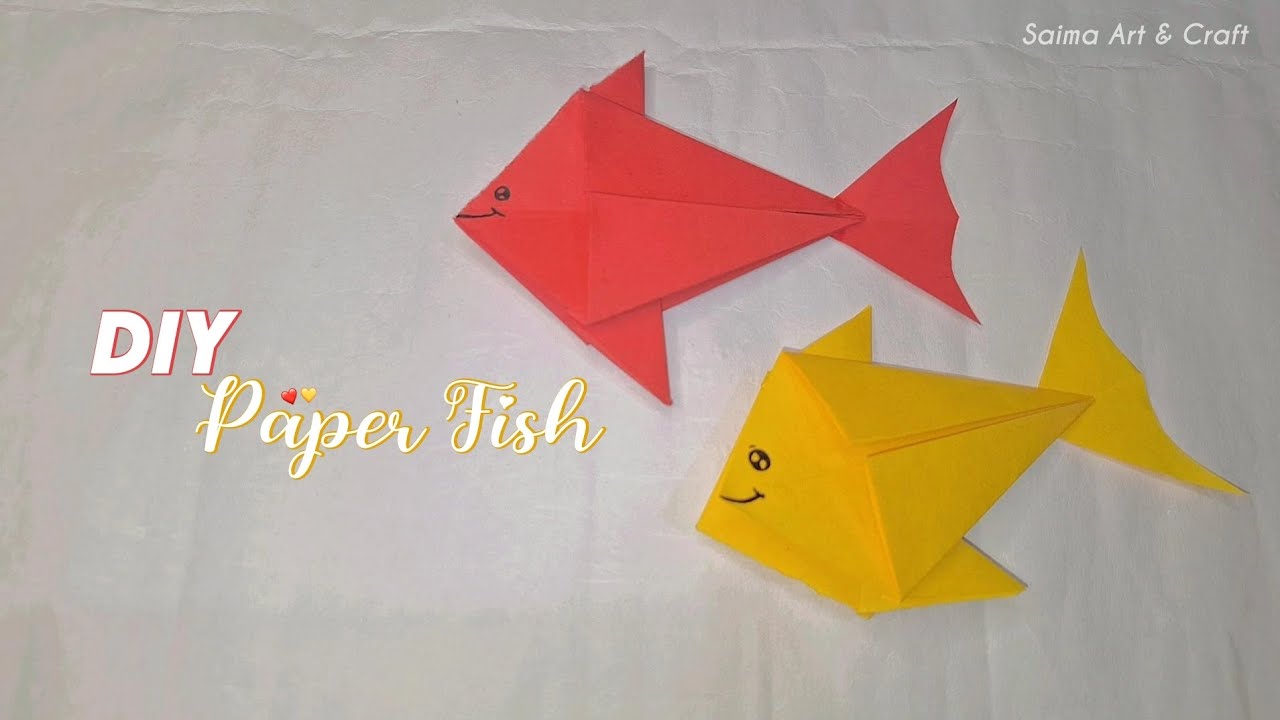 DIY PAPER FISH || HOW TO MAKE PAPER FISH || EASY AND BEAUTIFUL CRAFT ...