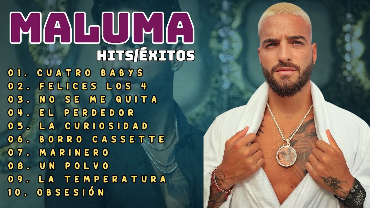Maluma Mix Éxitos Las Mejores Canciones 2024 | Cuatro Babys | Felices ...