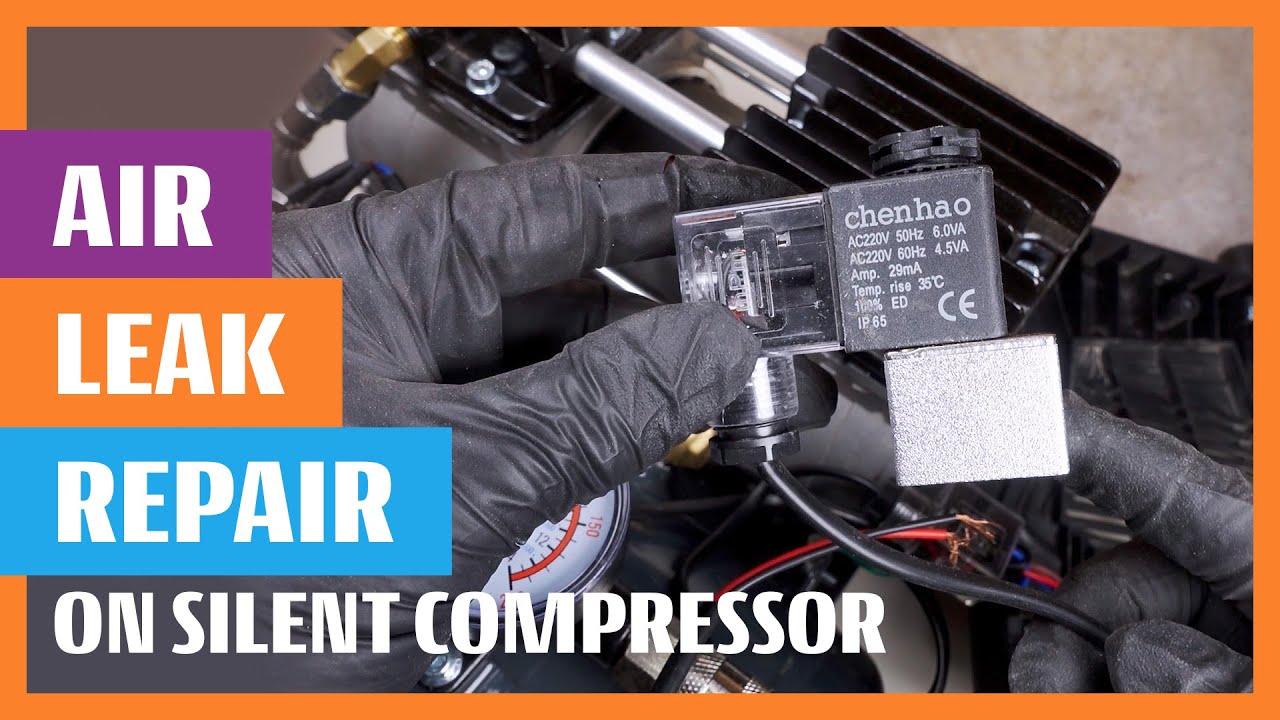 Air leak repair on small silent compressor not reach maximum pressure ...