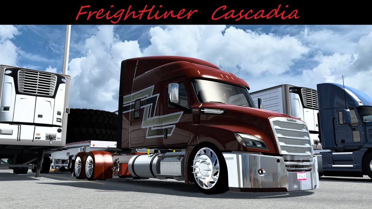Freightliner Cascadia Custom Cat Loader Tire Haul Raton to Denver JBX2 ...