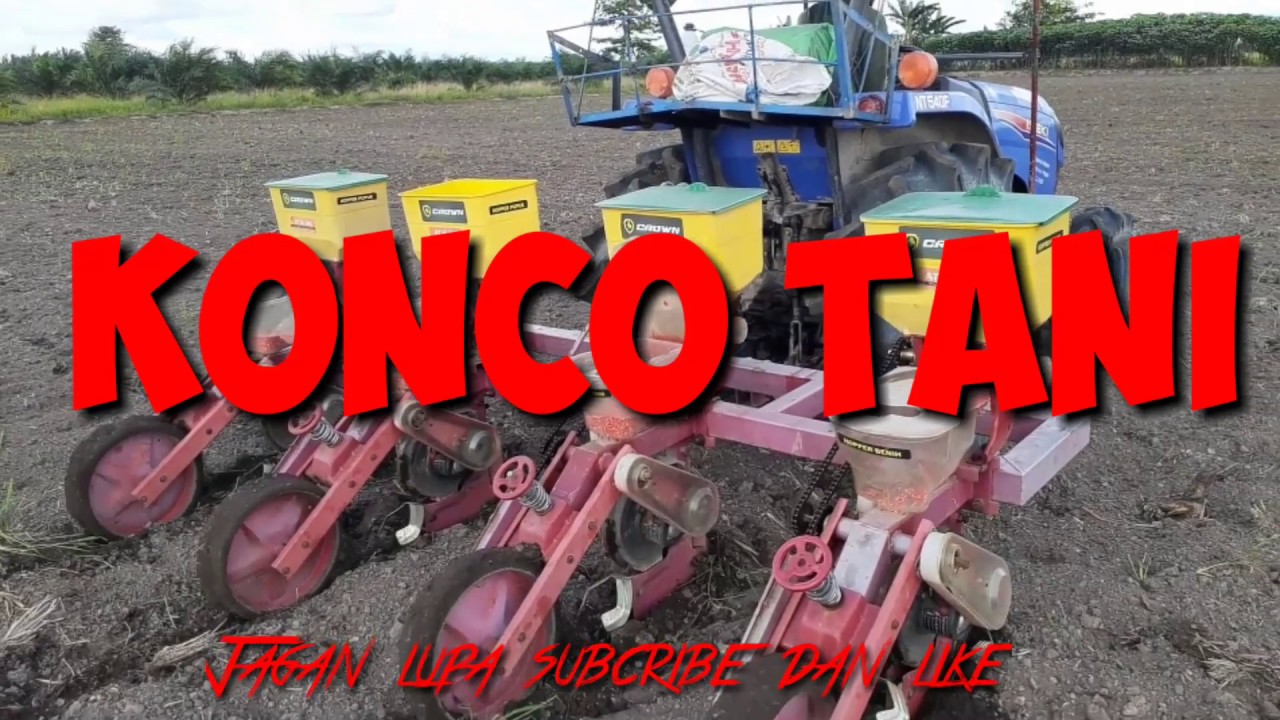 alat tanam jagung memakai jonder/traktor roda 4 di mamuju tengah - YouTube