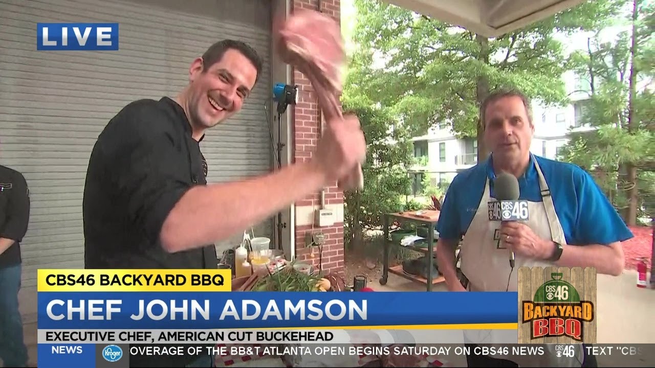 Chef John Adamson preps tomahawk ribeye - YouTube