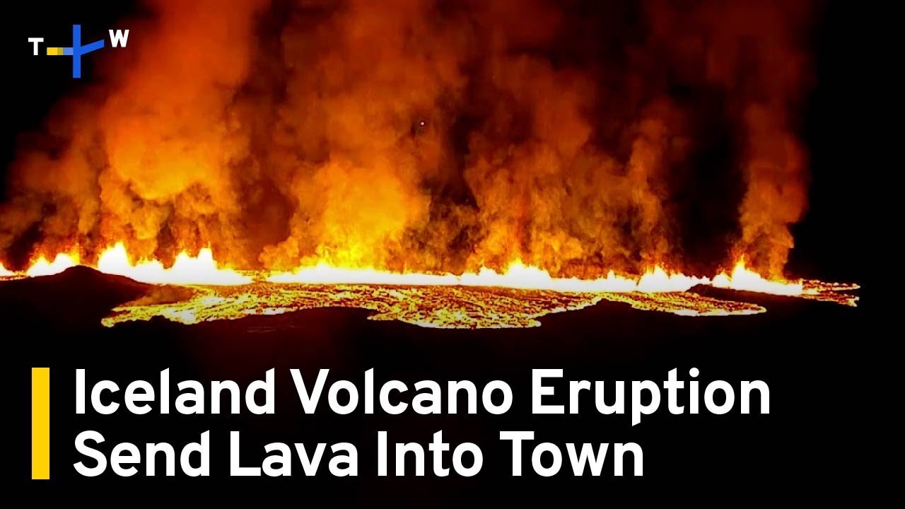 Lava Flows Into Town After Volcano Erupts in Iceland | TaiwanPlus News ...