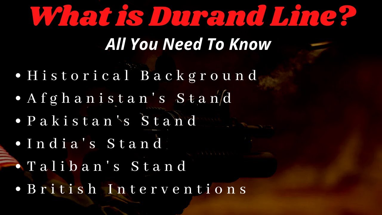 What is Durand Line? Why Durand Line is a friction point Between ...