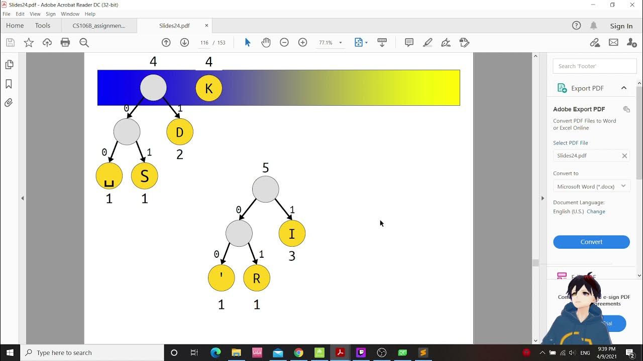 [Study stream live] Huffman coding, Assignment 9 Q1(WIP) Stanford ...