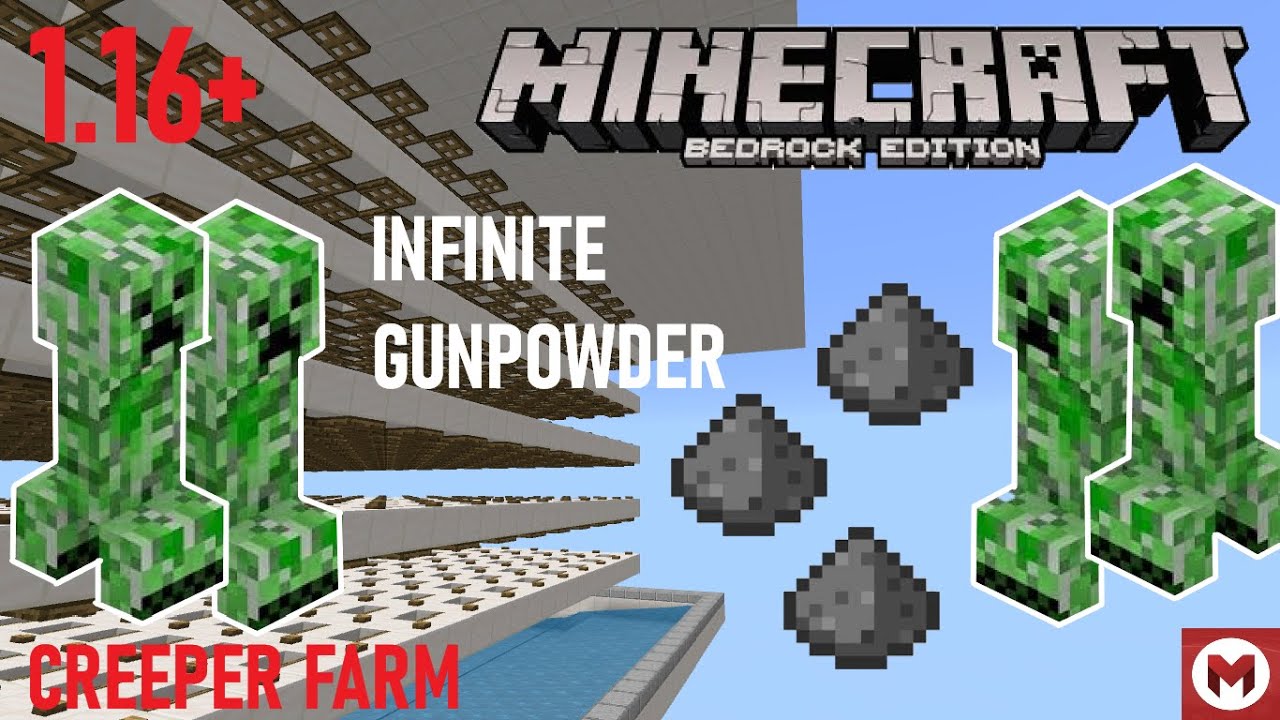 MEGA CREEPER FARM [1.16+] TUTORIAL For Minecraft Bedrock [XBOX/WIN10 ...