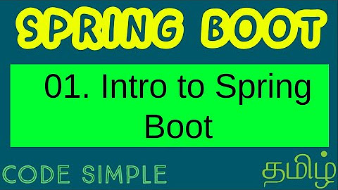 Spring Boot Beginners Tutorial in Tamil - YouTube