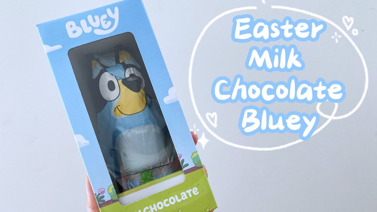 Bluey Milk Chocolate Hollow Easter Egg (POV eating) - YouTube