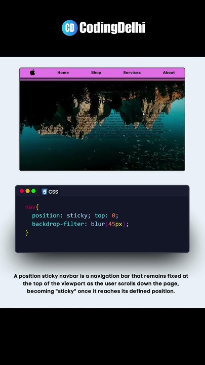 CSS Sticky Position Navbar - YouTube