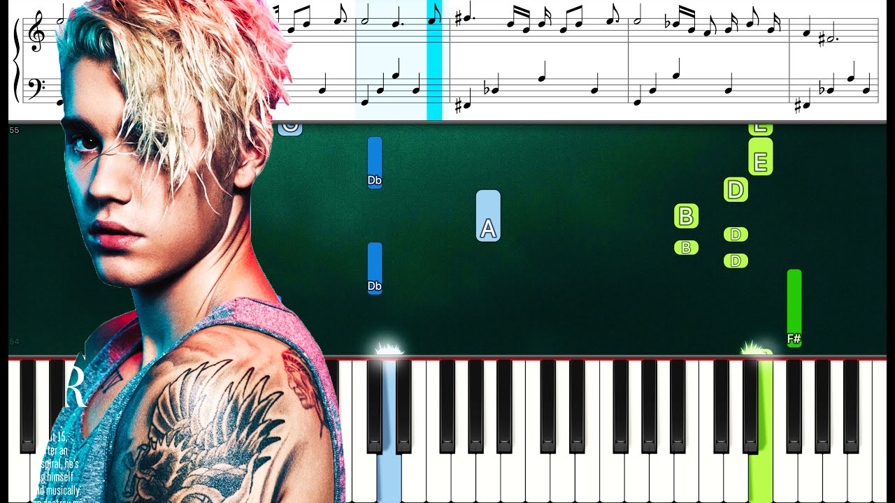 Justin Bieber - Changes (Piano Tutorial With Sheets | Piano ...