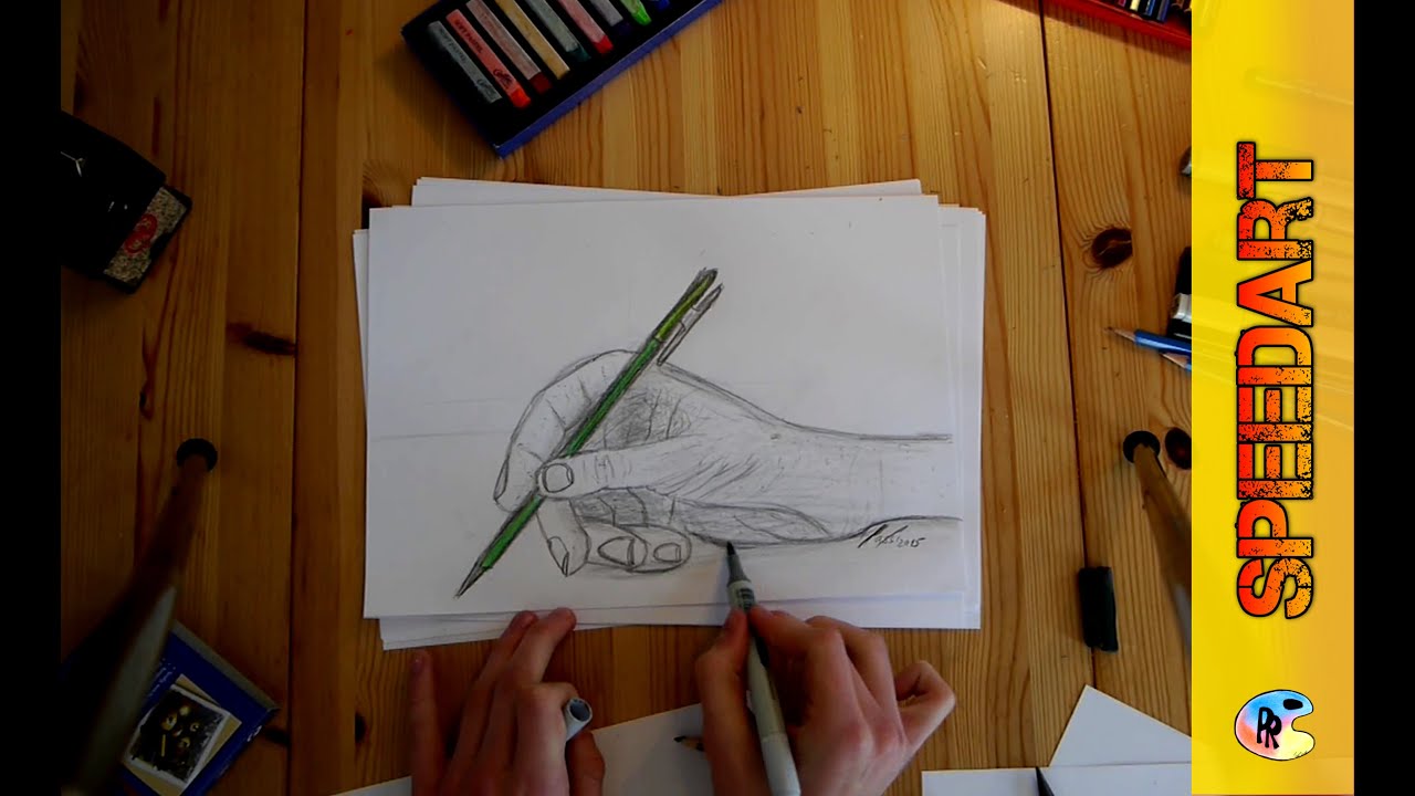 Hand speed draw / hand speed drawing Hand Zeichnung - YouTube