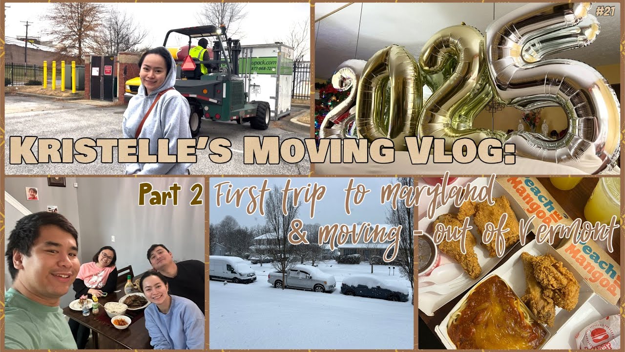 Moving Vlog Part 2: first trip to Maryland + Moving-out of Vermont 🚚 # ...