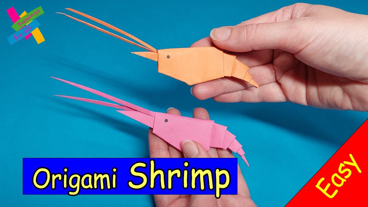 Origami SHRIMP | How to make paper shrimp | DIY Easy | Step by Step ...