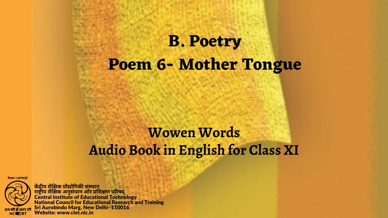 Poem 6- Mother Tongue - YouTube