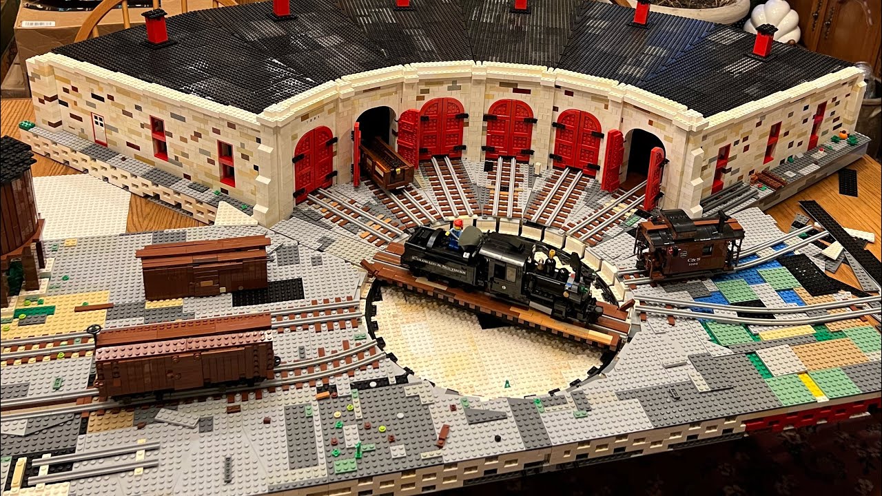 Lego train Moc: Como Roundhouse - YouTube