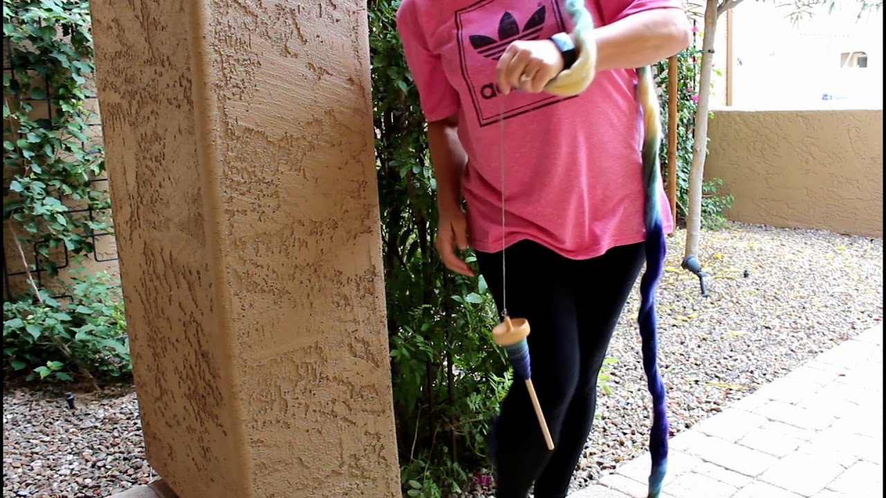 Spin on the Drop Spindle - Video 9 Standing spindling - YouTube