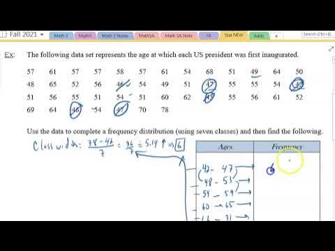 2.1 Frequency Distributions for Organizing and Summarizing Data - YouTube