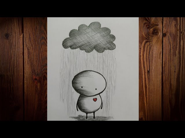 Very Sad Boy In Rain