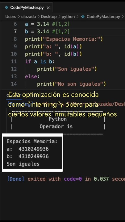 Explorando el Operador 'is' en #python: Comprendiendo la Comparación de ...