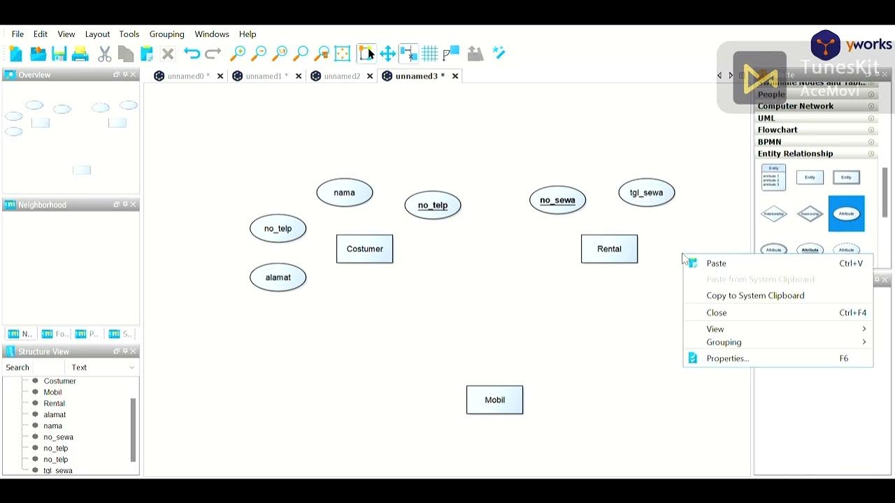 Pembuatan ERD Menggunakan yEd Graph Editor - Sistem Informasi - Universitas Terbuka| - YouTube