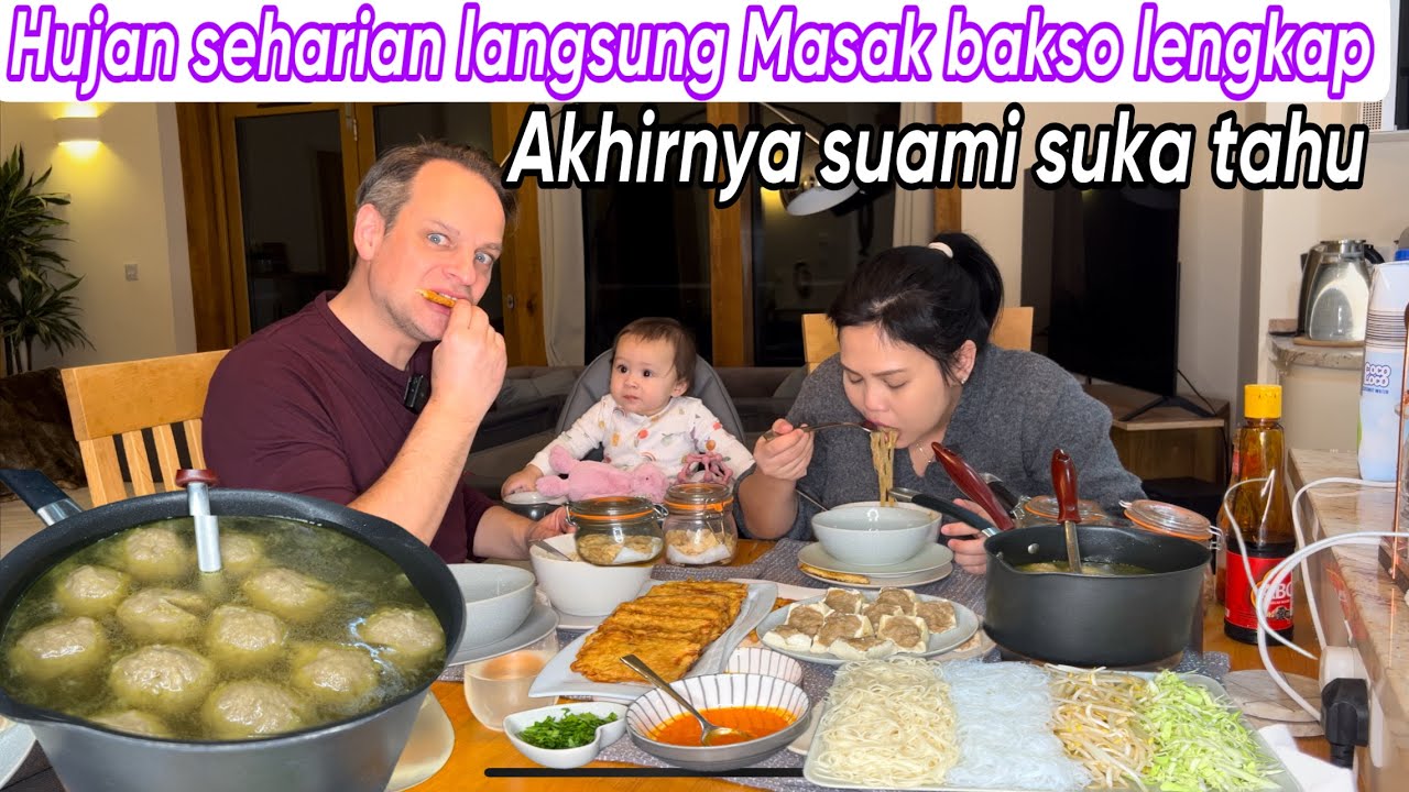 HUJAN SEHARIAN LANGSUNG MASAK BAKSO LENGKAP - YouTube