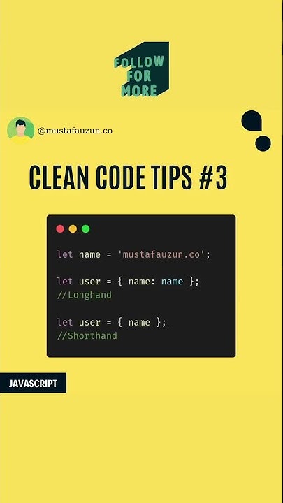 Javascript, Clean Code Tips - 3 #javascript #shorts - YouTube