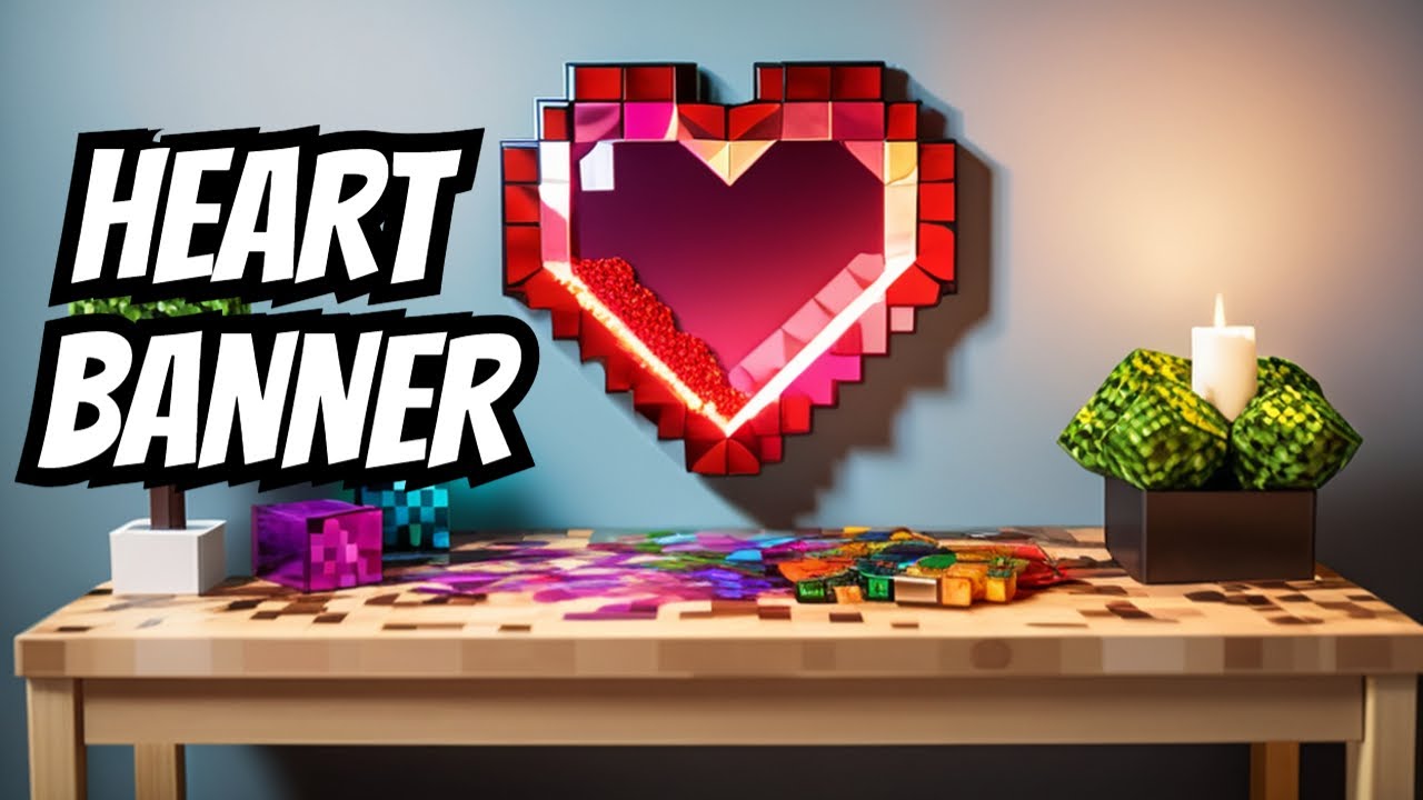 How To Make A Mirror Heart Banner In Minecraft - YouTube