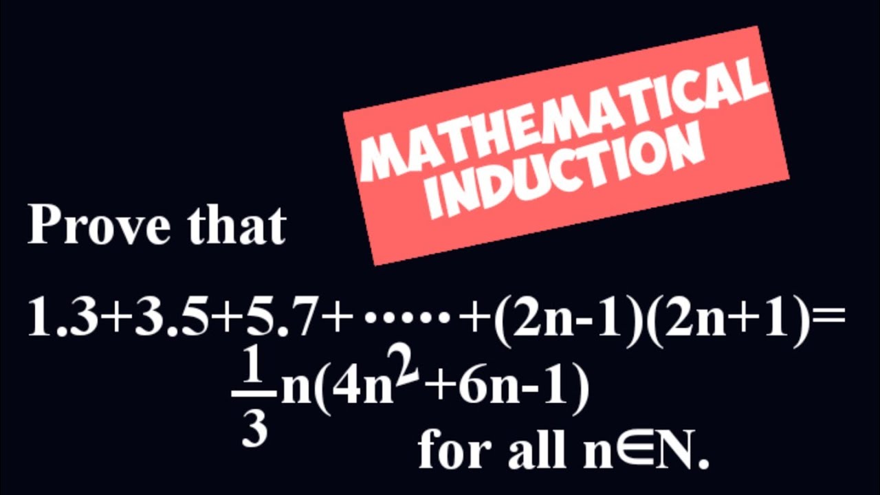 1.3+3.5+5.7+...+(2n-1)(2n+1)=(1/3)n(4n^2+6n-1) #MathematicalInduction # ...