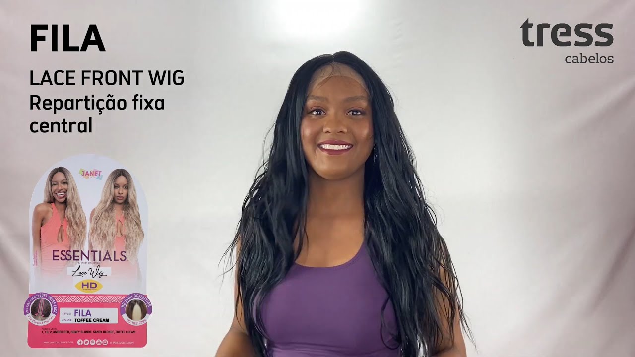 Tress Cabelos - Lace front wig FILA - Janet Collection - YouTube