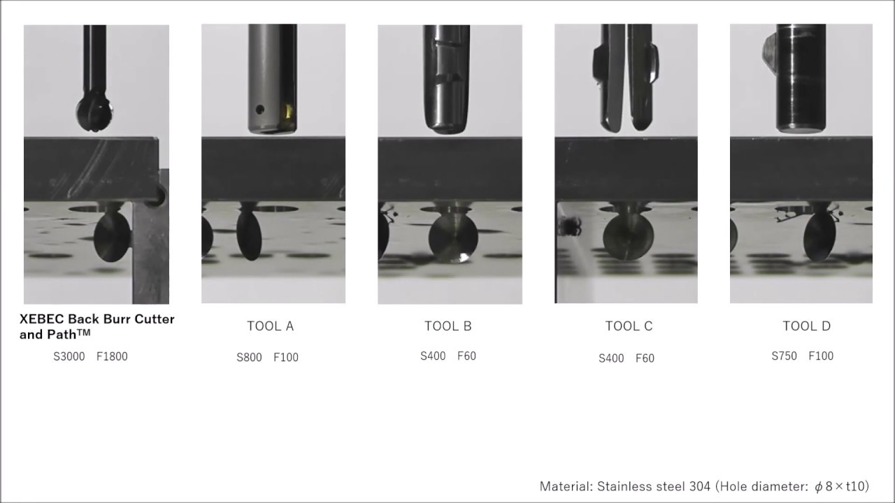 XEBEC Back Burr Cutter and Path - Speed Comparison - YouTube