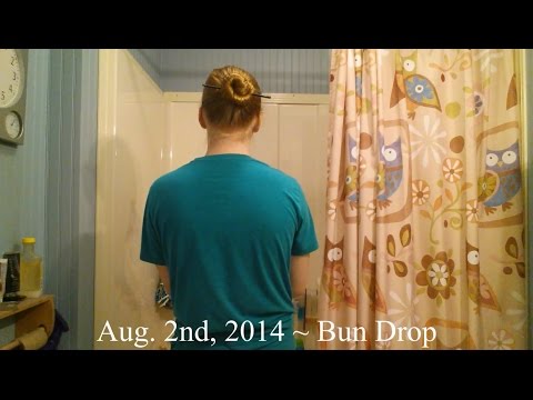 Bun Drop on Waist Length Hair - YouTube
