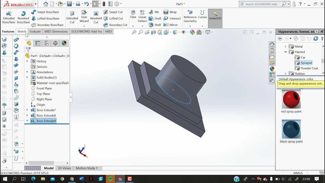 Tutorial membuat fitting lampu dengan aplikasi Solidwork 2019. - YouTube