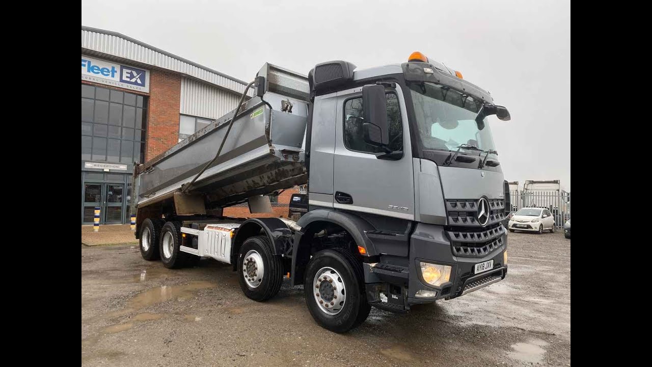 MERCEDES AROCS 3240 EURO 6 8X4 STEEL TIPPER 2018 AY18 JXV - YouTube