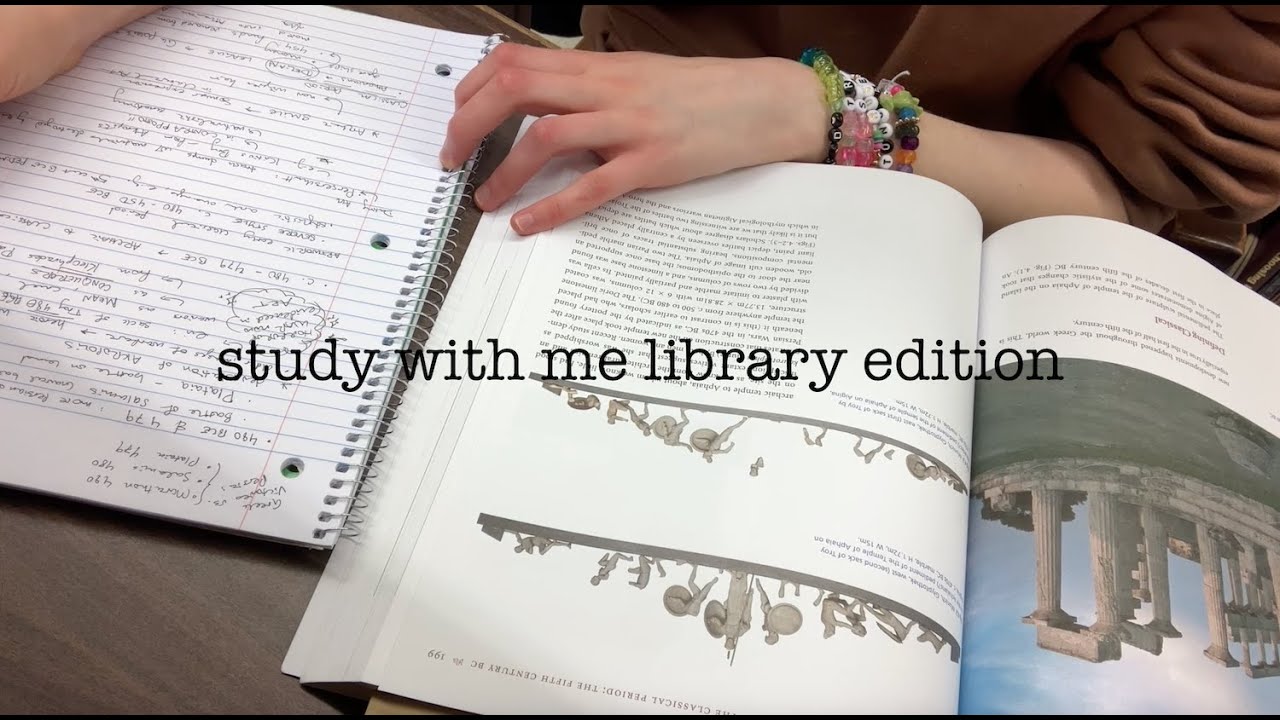 study in the library - archaeology textbook + desk asmr - YouTube