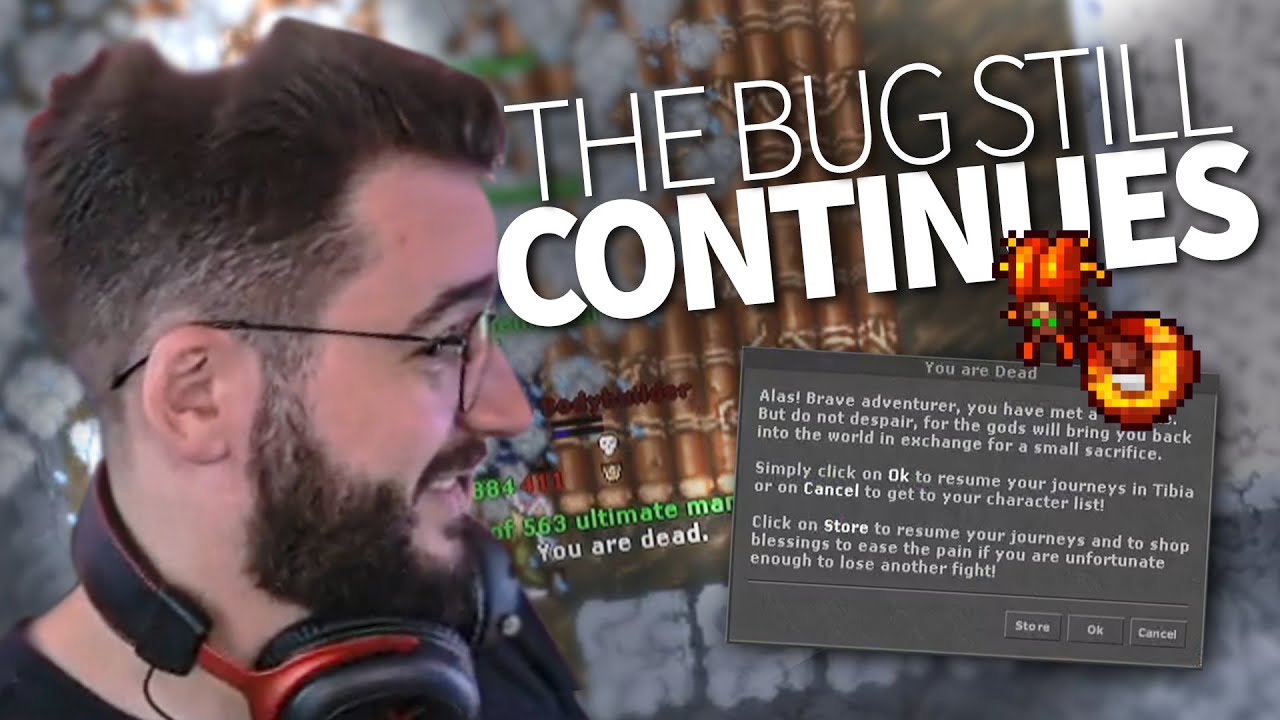 TIBIA IS LEAVING YOUR HEAD CRUSHED HAHA | HOUSE DOOR BUG CONTINUES! | TibiaFerumbrinha - YouTube