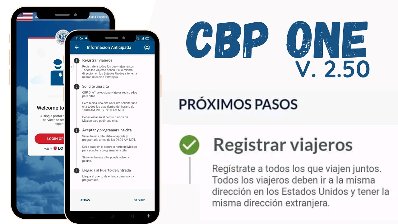 👇🔴Cómo sacar cita en CBP ONE. Parte 1 / Registrar viajeros #frontera # ...