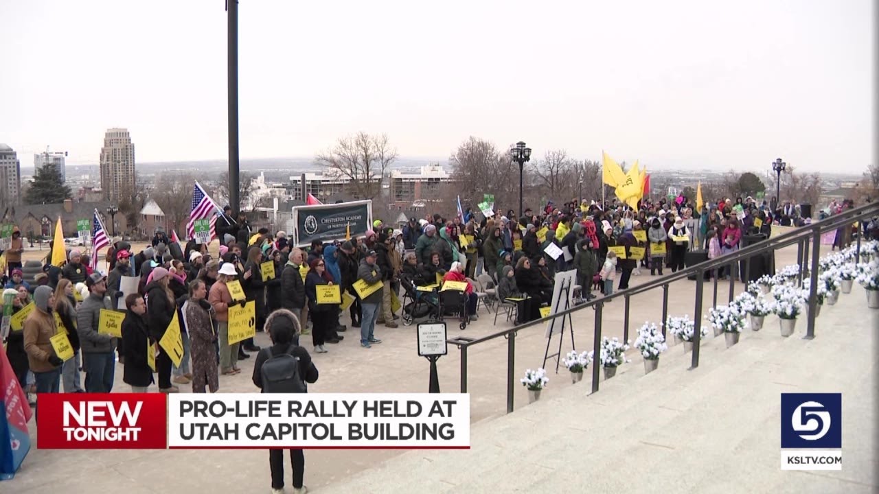 Pro-life rally held at Utah Capitol building - YouTube