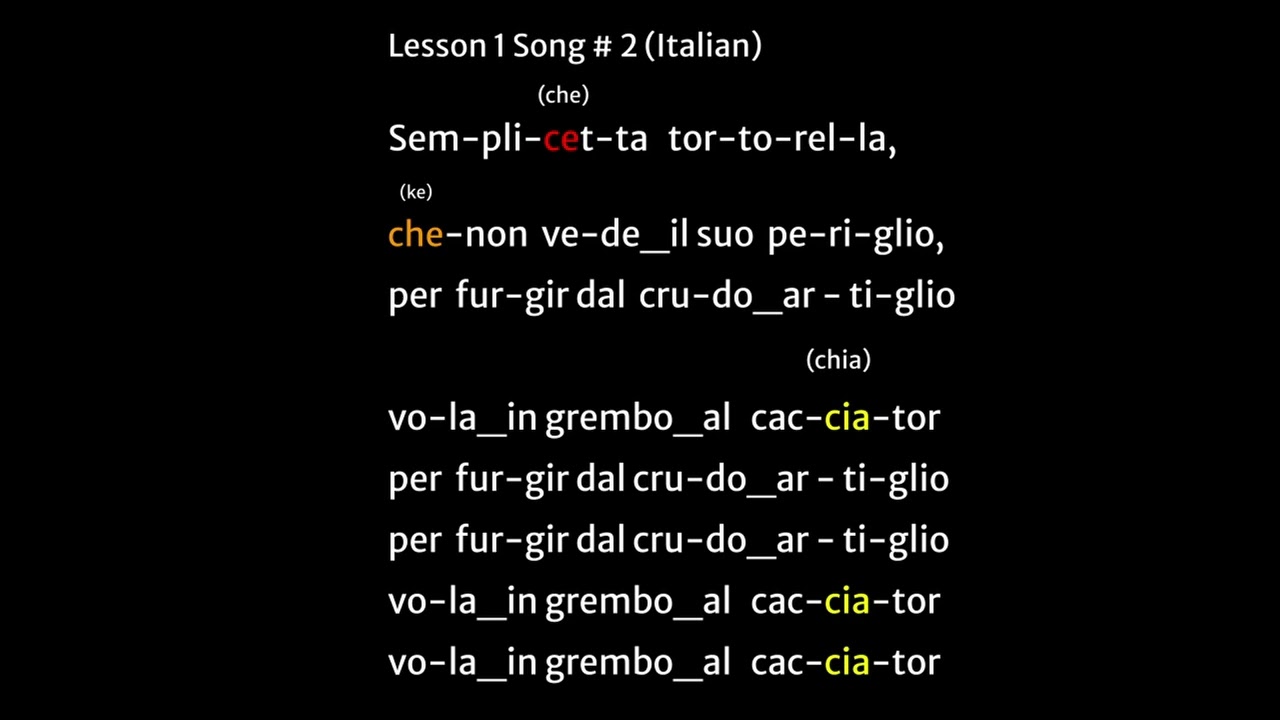 Vaccai Lesson 1 / Song # 2 / Semplicetta tortorella with easy to follow ...