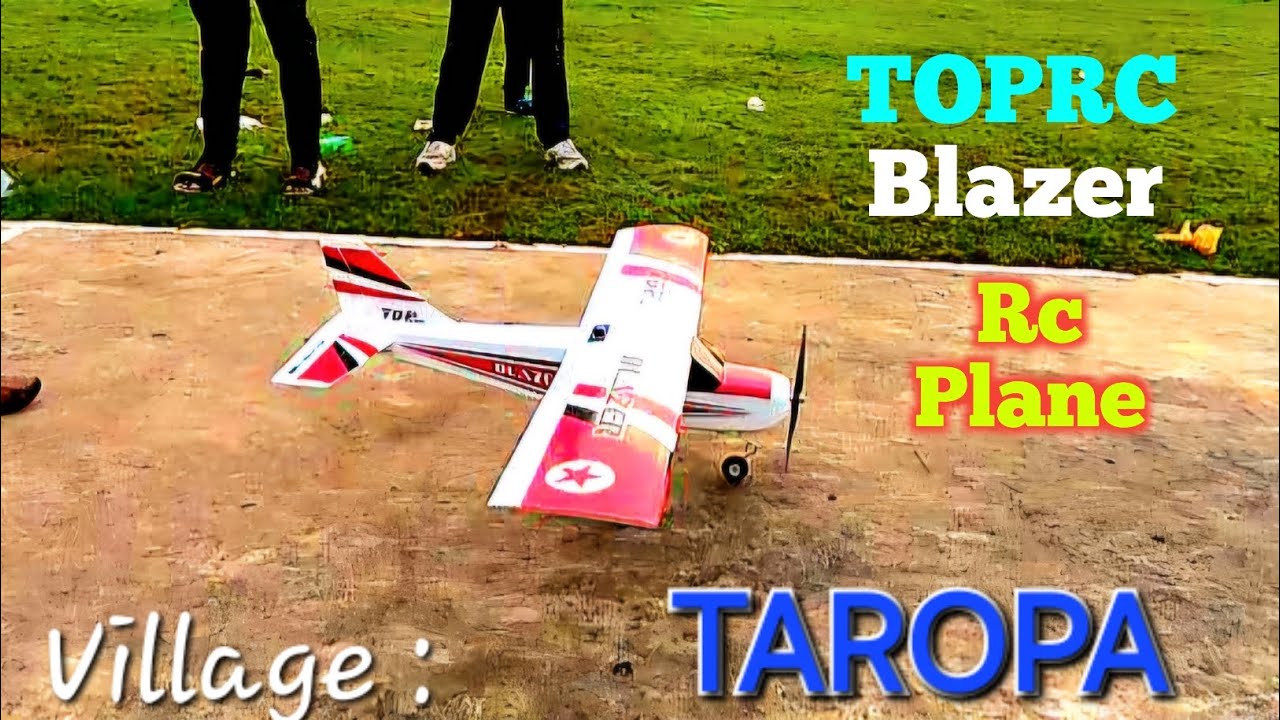 High-Wing Trainer RC Plane | TOPRC Blazer Plane | RC Flying In Village ...