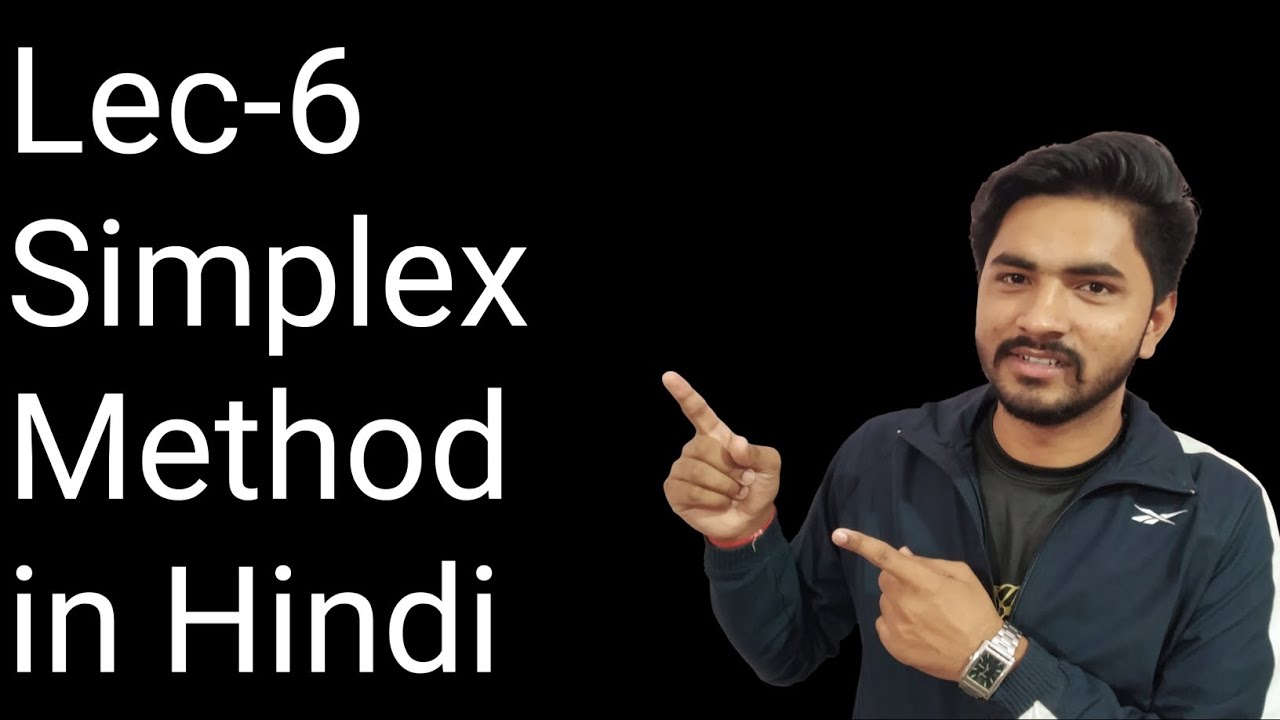 Lec -6 Q-1 || Simplex Method Maximization Problem In Hindi || # ...